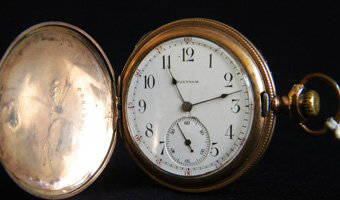 Vintage Waltham Fahys Gold Hunt Case Pocket Watch