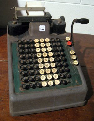 Burroughs adding machine.