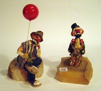 Two Ron Lee Clown Figurines