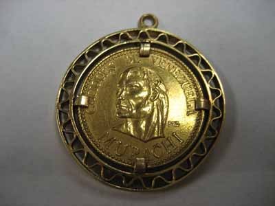 1957 Venezuelan Cacique Gold Coin Murachi