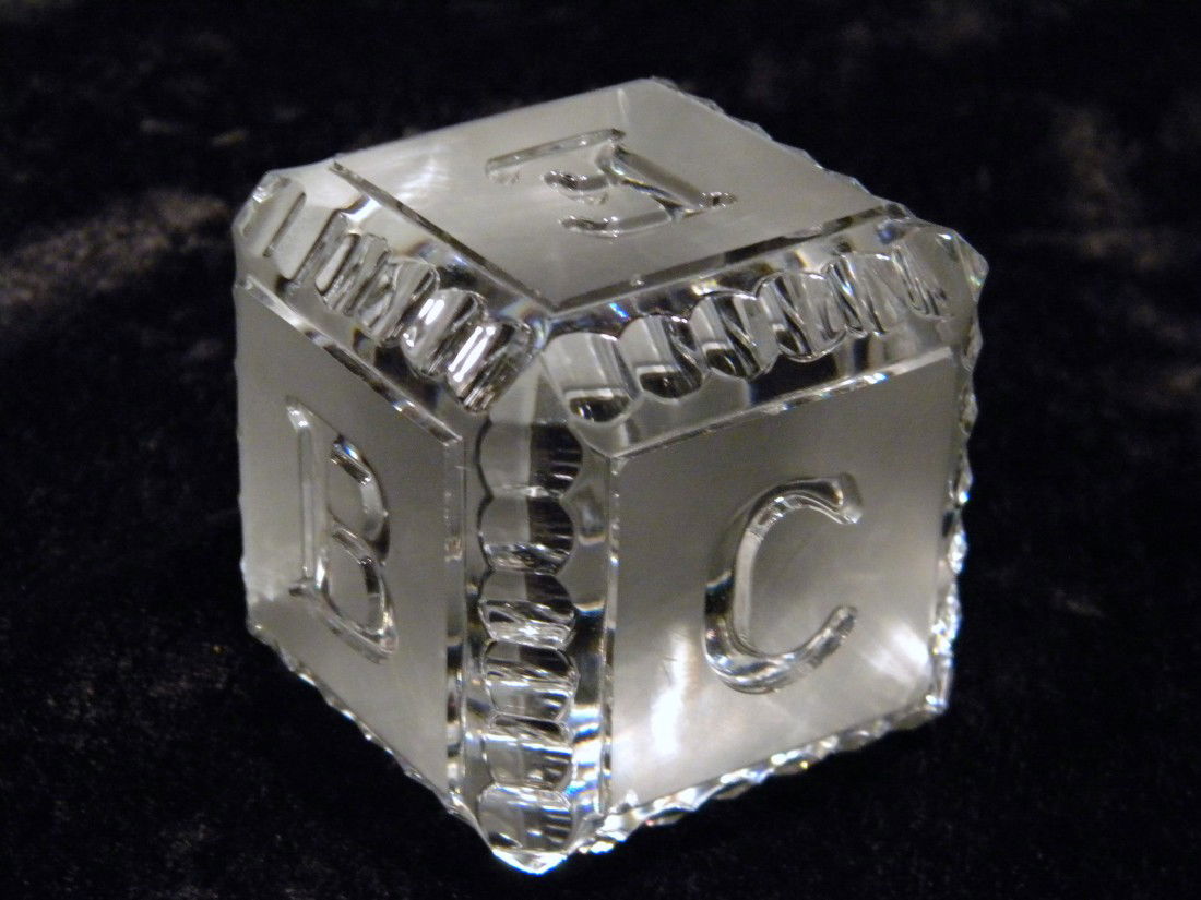 Waterford Crystal Baby Block