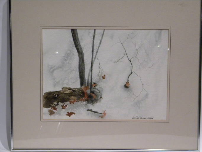 Framed Richard Vance Clark Watercolor "snow Melt"