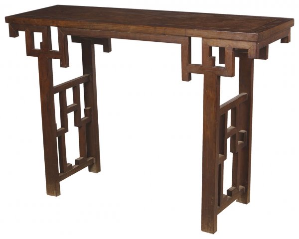 30: Chinese rosewood lute table with Kui patterns