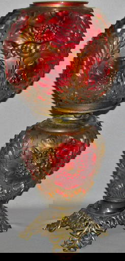 Goofus Glass Oil Lamp