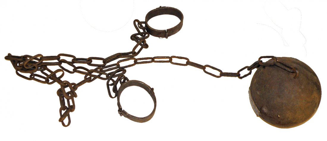 345: CAST IRON BALL AND CHAIN