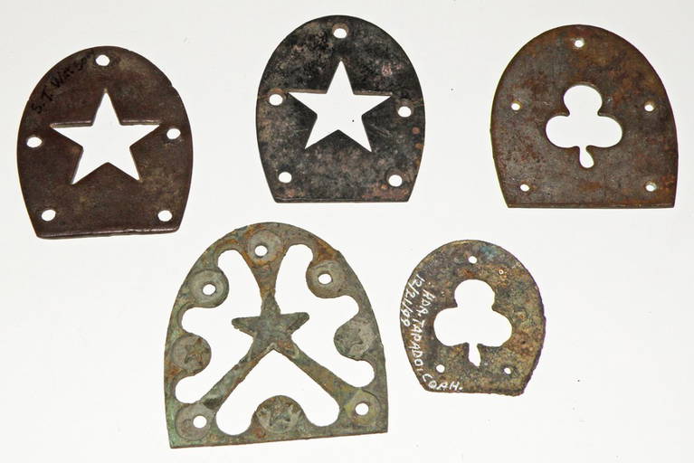 Civil War Boot Heel Plates With Corps Badges