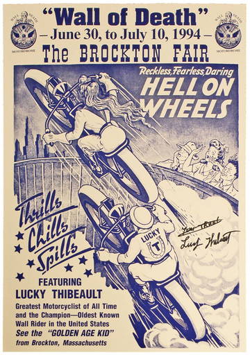 Wall Of Death Motorcycle Stunt Poster