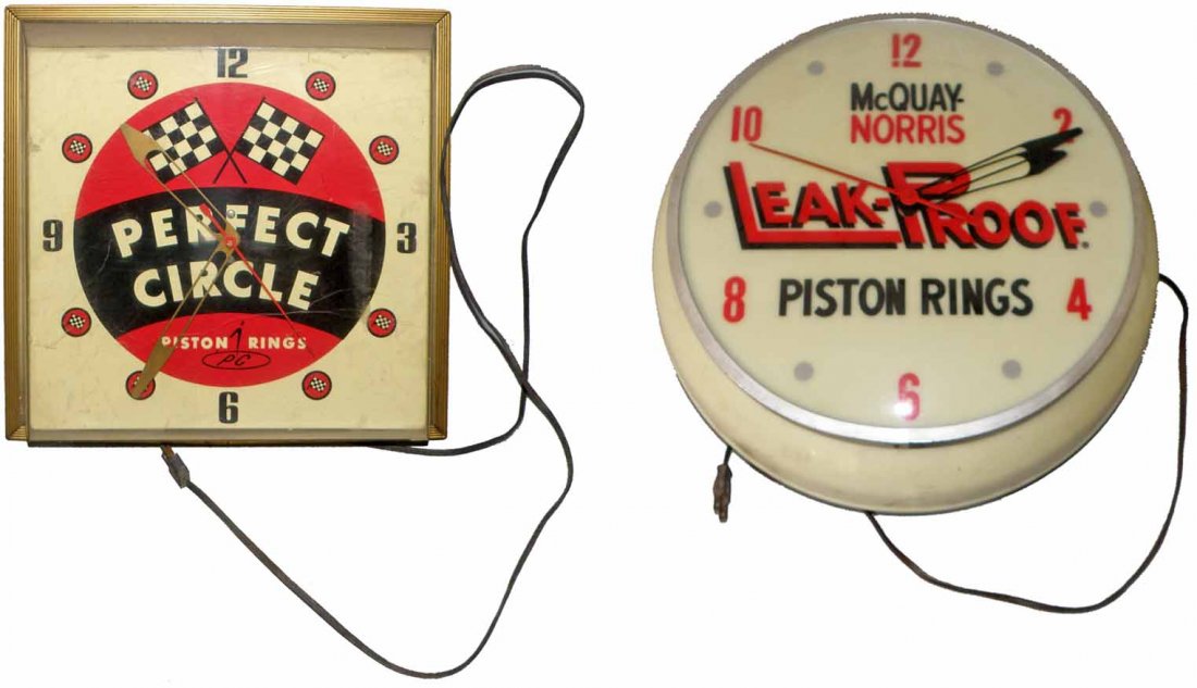 TWO PISTON RING CLOCKS