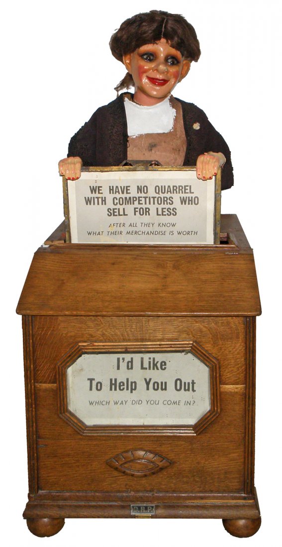 RARE AUTOMATON TRADE CARD ADVERTISING SALES STIMULATOR