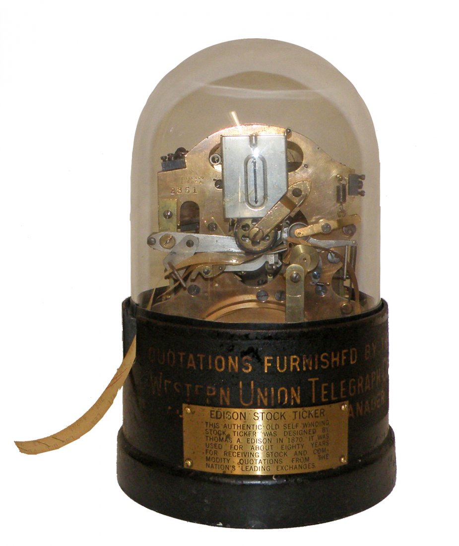 WESTERN UNION STOCK TICKER TAPE MACHINE