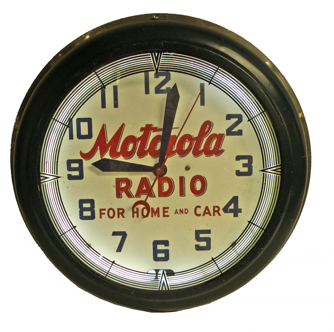 Neon Motorola Radio Clock