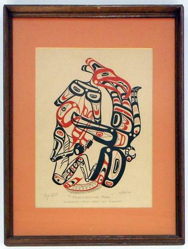 Signed Tony Hunt First Nations Artist Print