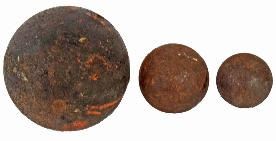 10 Revolutionary War Cannon Balls
