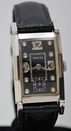 14kt Wg Hamilton Diamond Dial