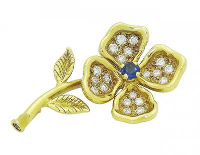 Van Cleef Arpels Ballerina Vca Diamond Ruby Sapphire Magic Wand Brooch ...