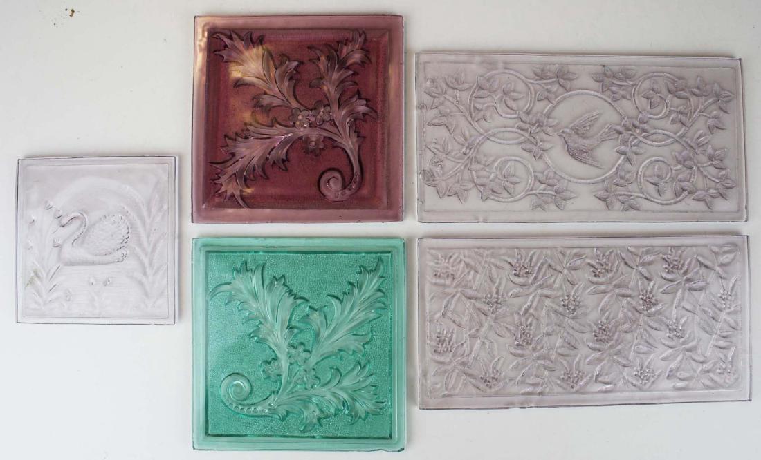 5 Addison Glass Works Victorian colored pressed glass