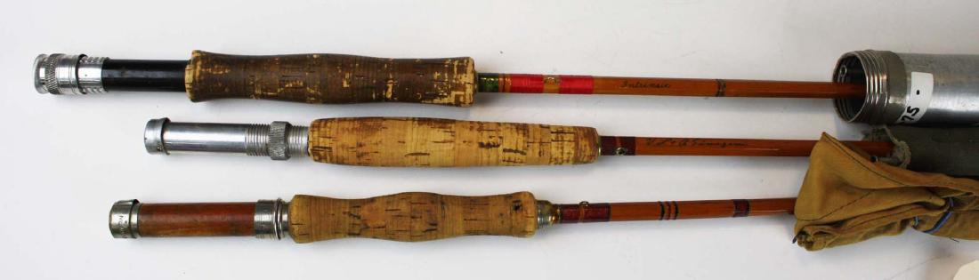 Three Vintage Bamboo Fly Rods