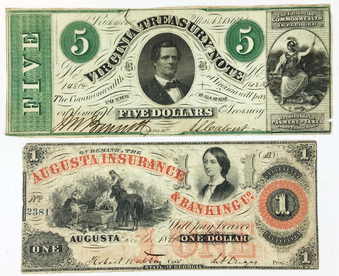 Two Civil War Era Bank Notes
