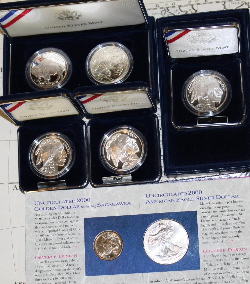 5 Us Mint Smithsonian Buffalo Dollars