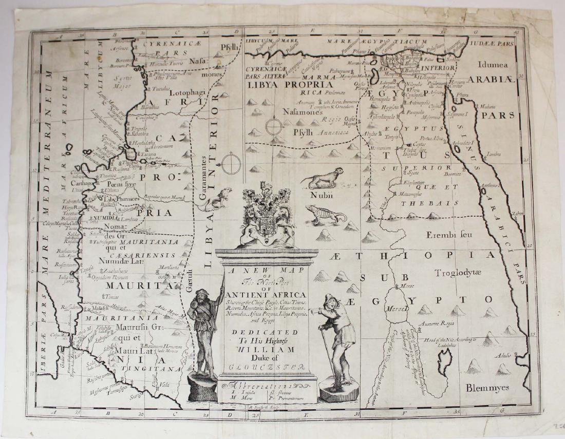 1712 New Map North Part Of Antient Africa