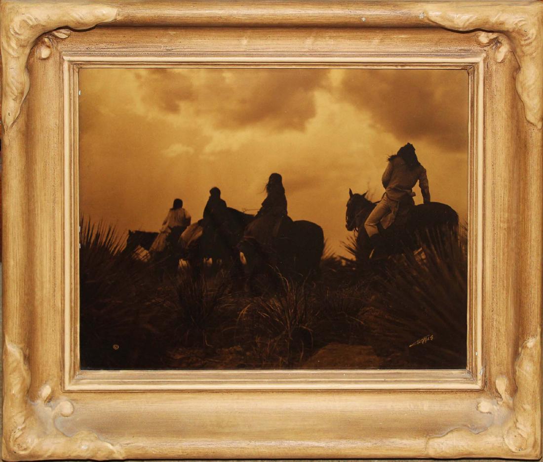 Edward S Curtis (Am 1868-1952) The Storm gold orotone