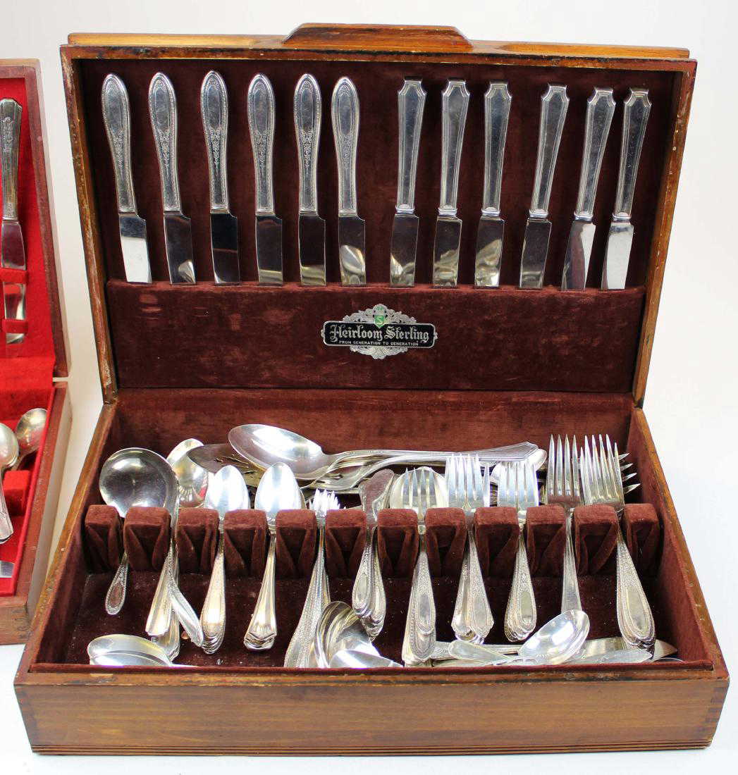 2 Silver plated Flatware Sets Incl Some Sterling 2-silver-plated-flatware-sets-incl-some-sterling