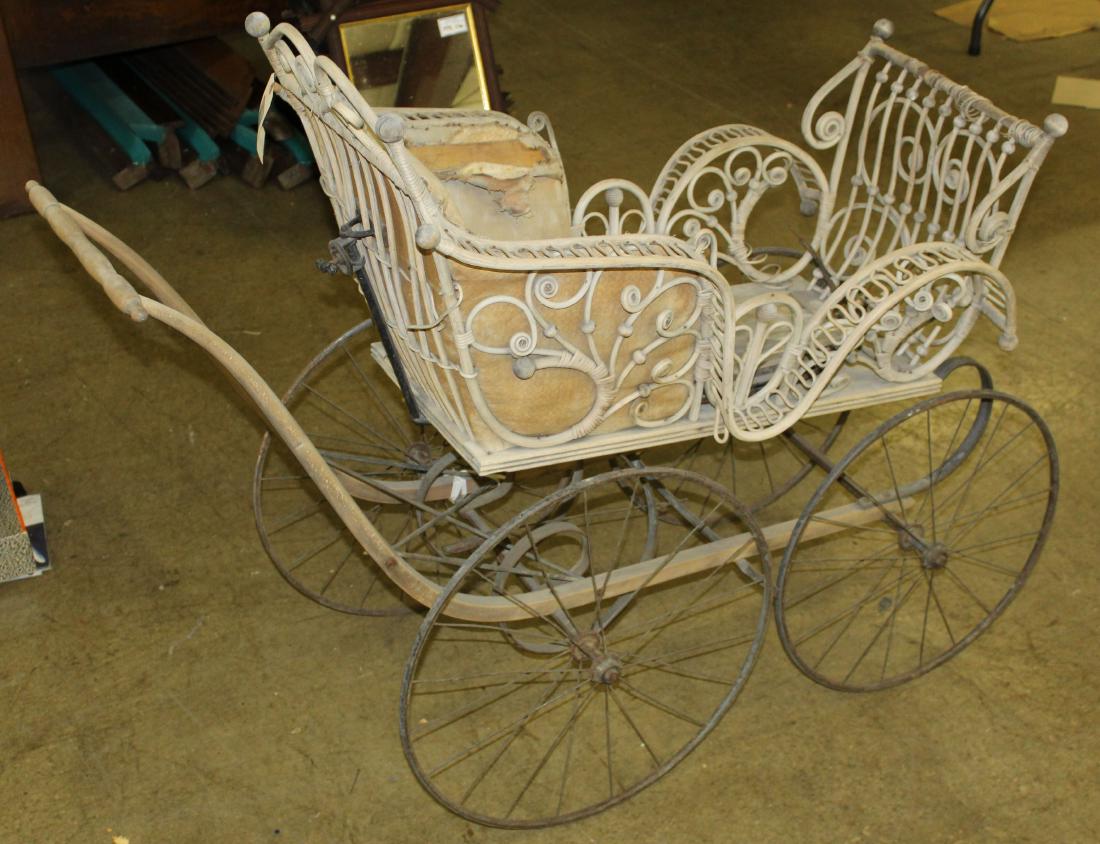 Victorian Wicker Baby Perambulator