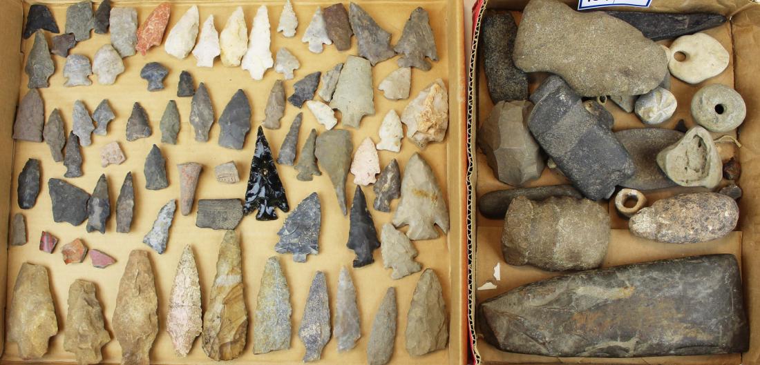 Prehistoric Native American lithic artifacts