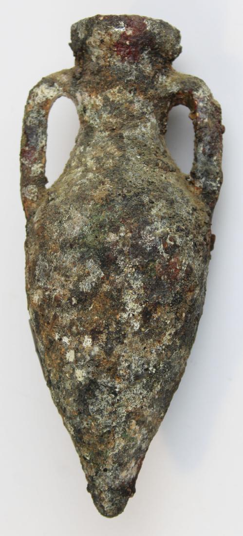 small Ancient Roman amphora with two handles