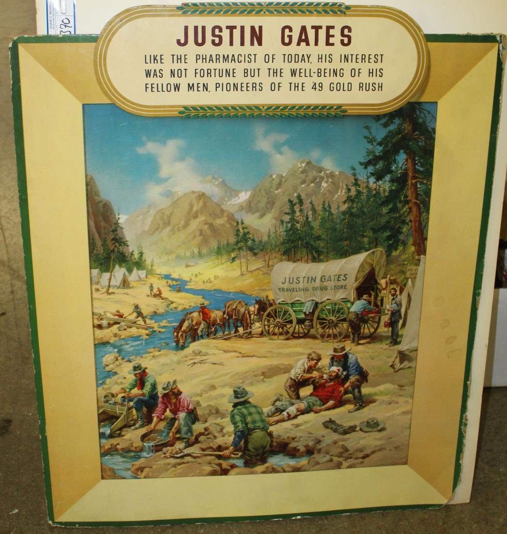 Justin Gates Cardboard store advertising stand up