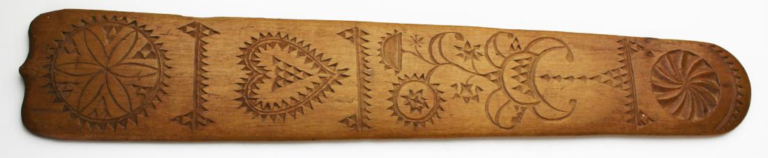 1780 Eunice Fisher carved wooden busk