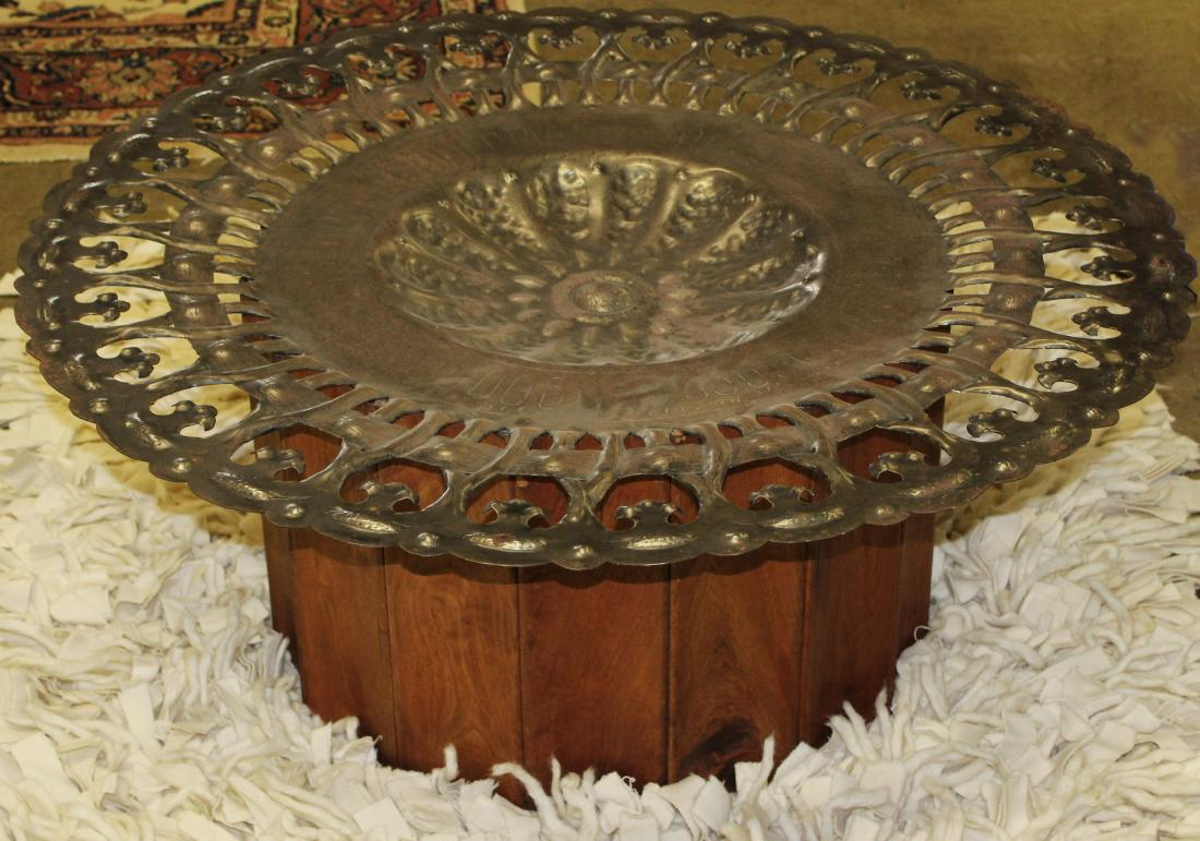 20th c Indo-Persian table with dish top