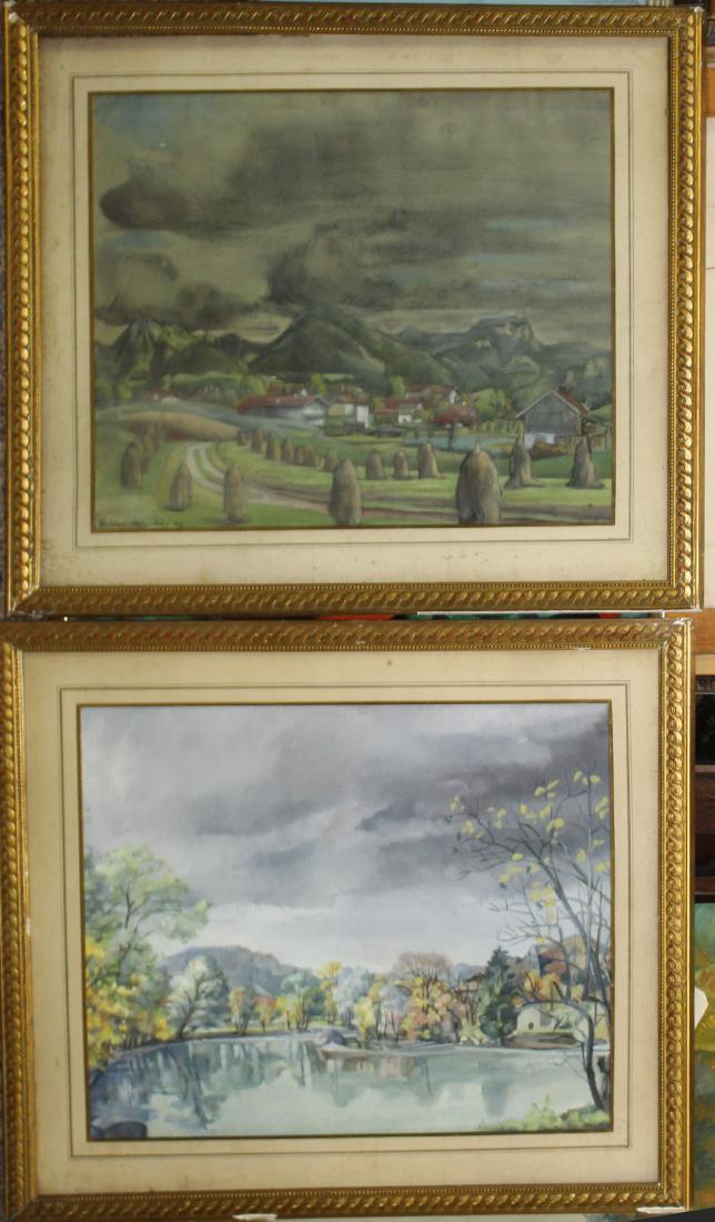 Pair of George Beck (AM 1903-)paintings