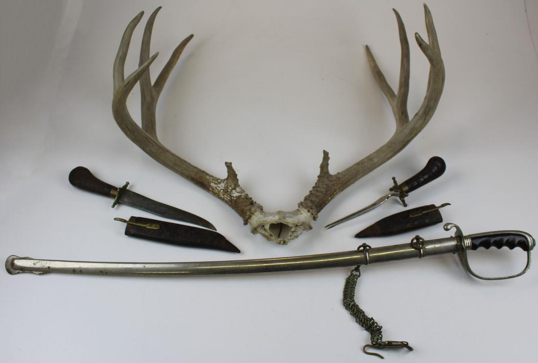 Mule Deer Rack, US Sword