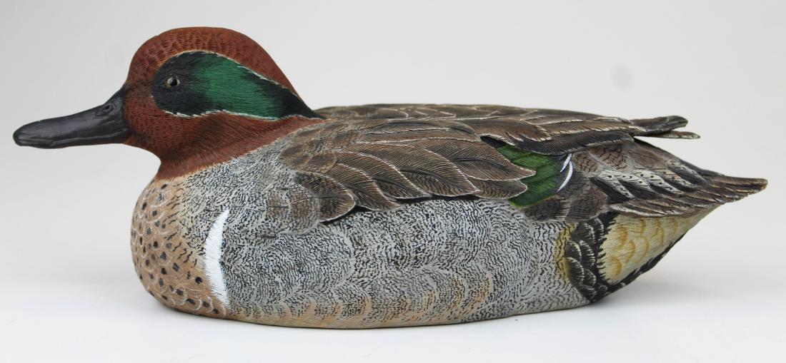 Fine carved green wing teal decoy by Cassavoy - Jan 26, 2019 | Merrill ...