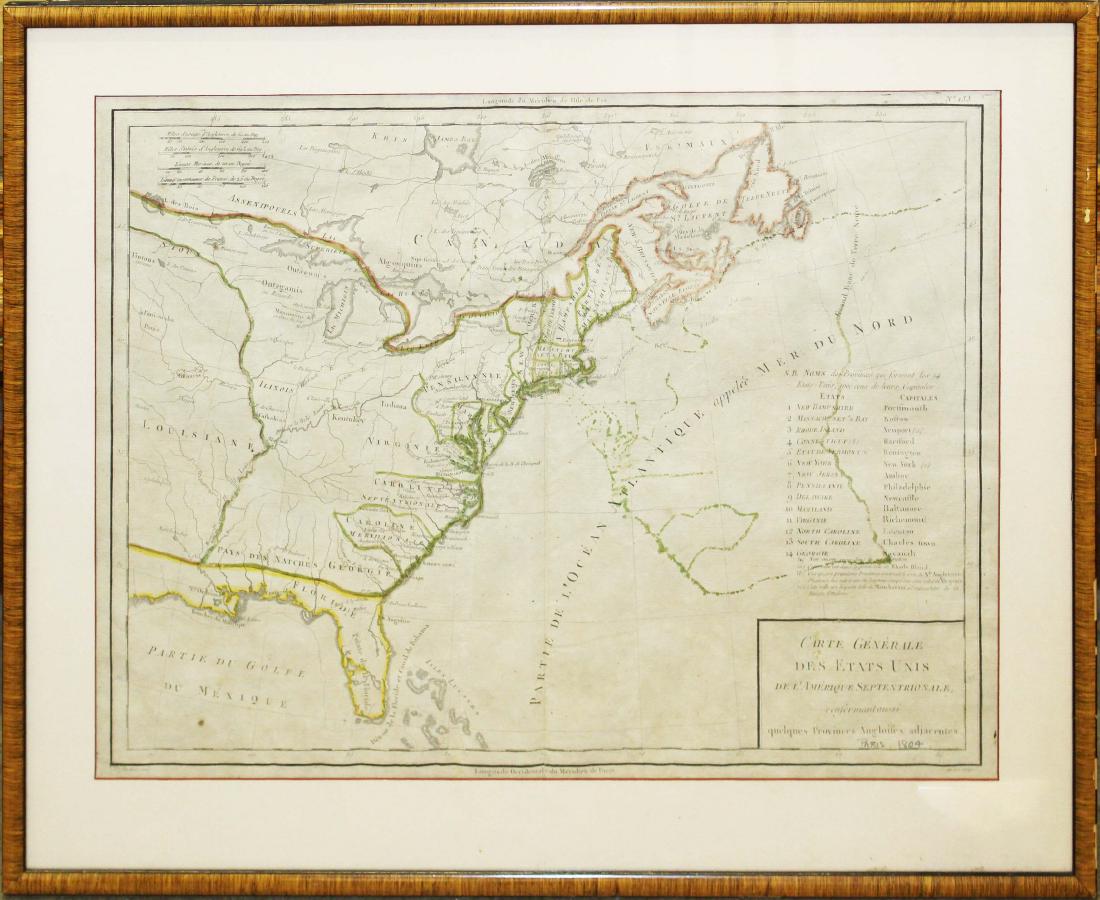 1804 French map of the United States