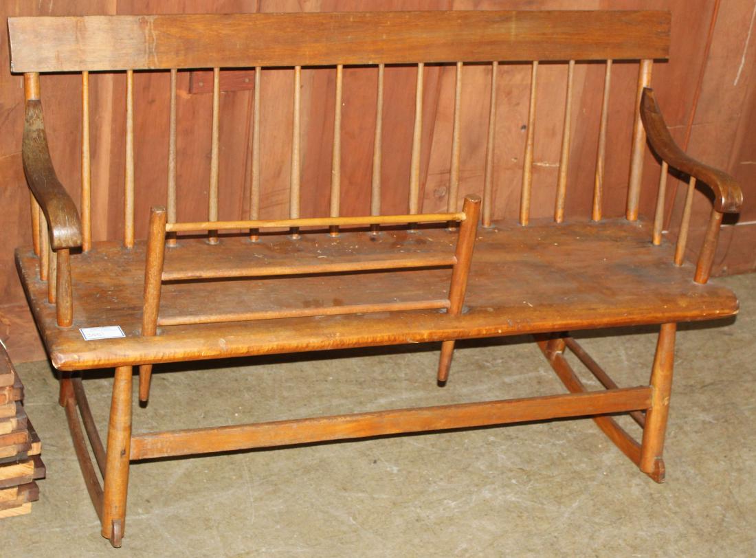 19th c. mammy's rocking deacon's bench