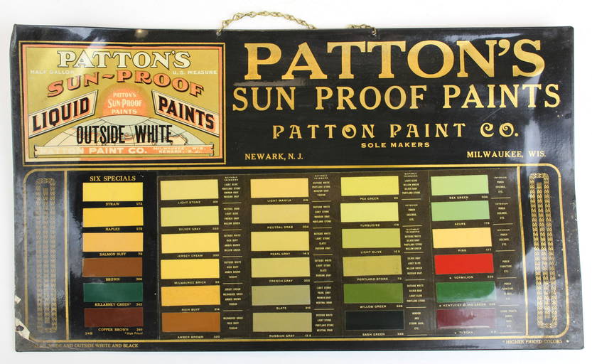 Patton's Sun-Proof Paints store display sign - Oct 18, 2019 | Merrill's ...