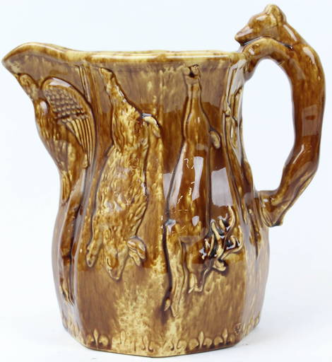 Rockingham Pitcher With Game Bird Decoration