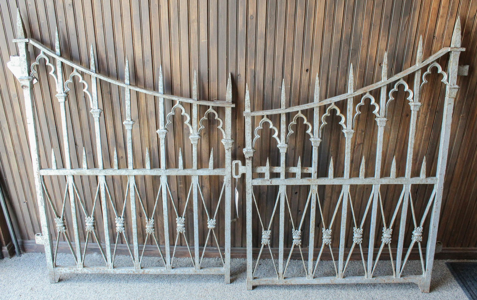 Pair Of Ca.1900 Heavy Cast Iron Gates