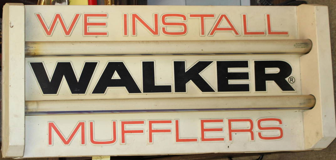 We Install Walker Mufflers Lighted Sign