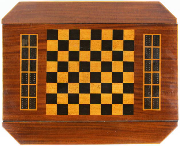 Inlaid Mahogany And Birdseye Maple Game Box