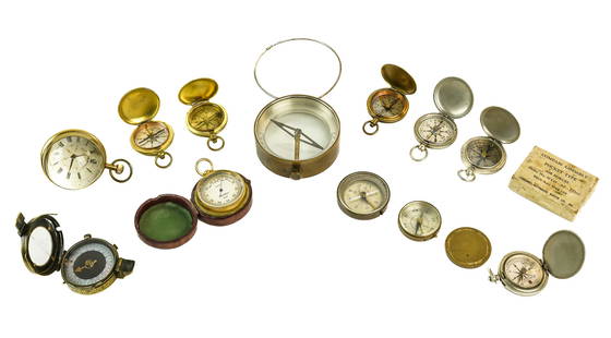 Antique Us Military Pocket Watch Form Compass