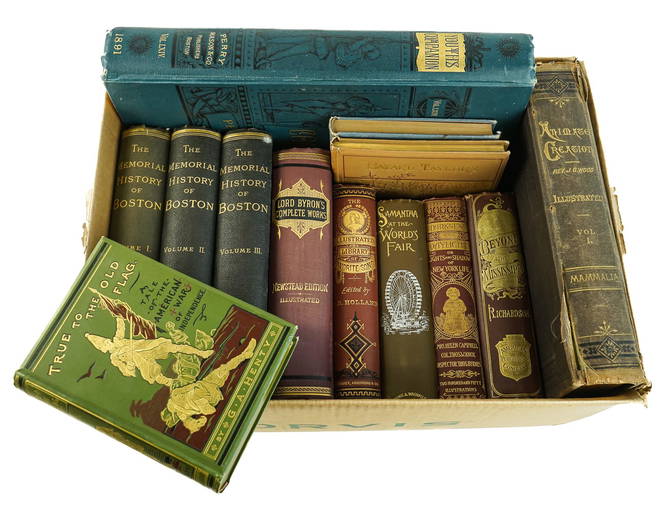 19th C Gilt Embossed Hardcover Books