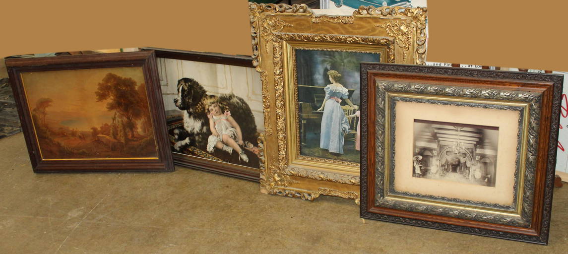 Four 19th C Lithographs In Frames