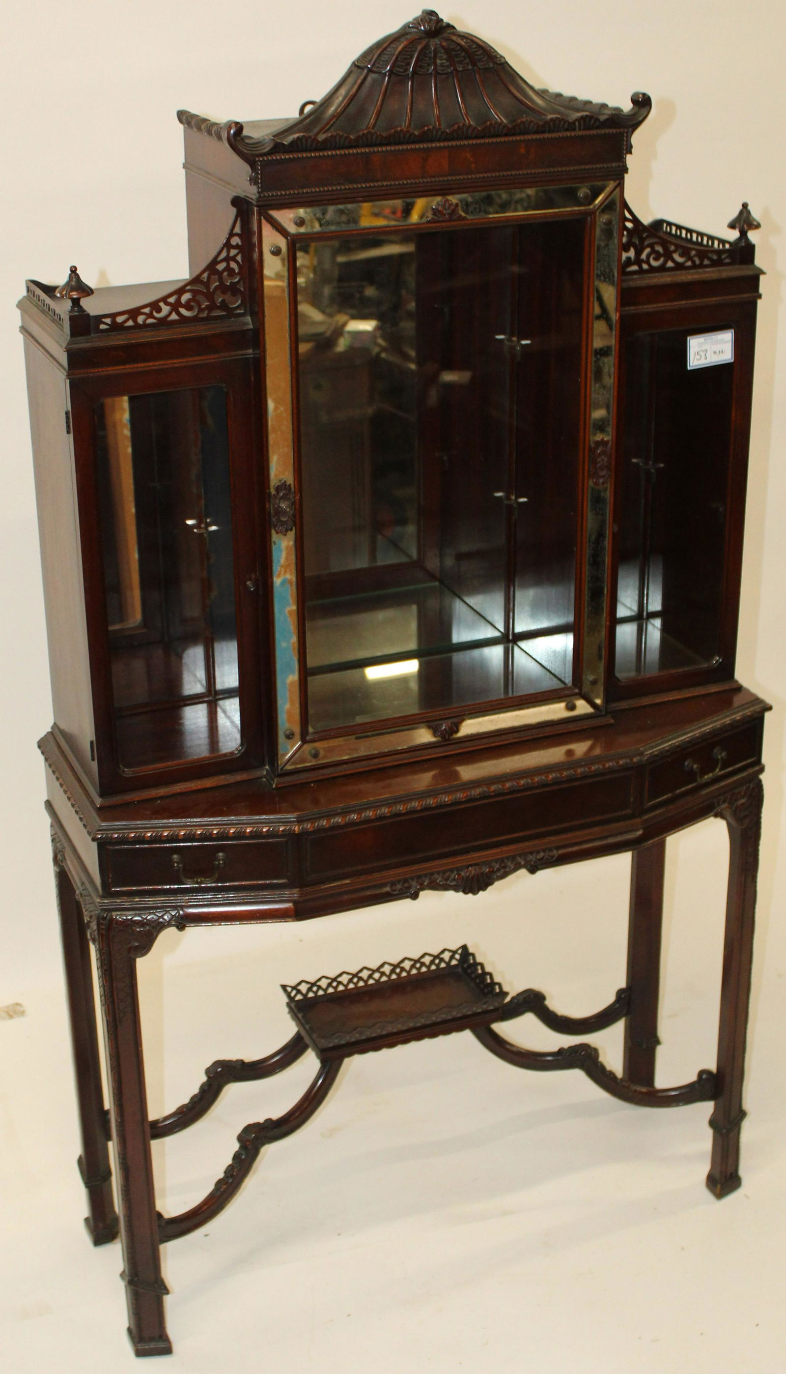 Chinese Chippendale Curio Cabinet