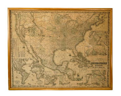 1862 Colton Map Of The United States Colton's New