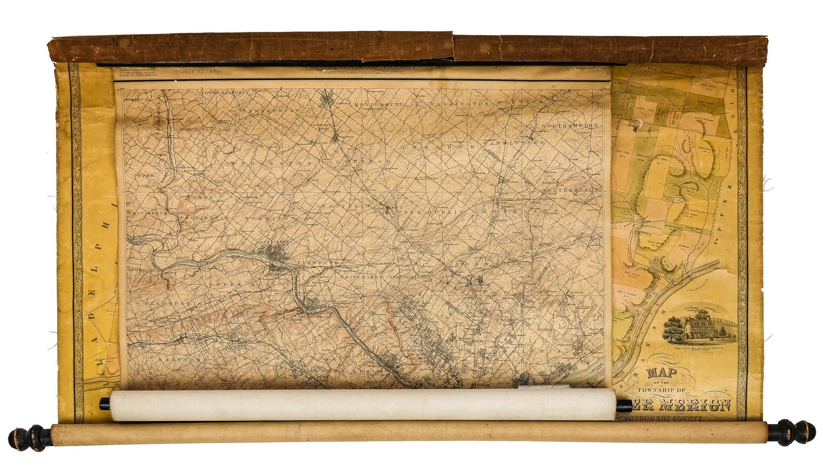 Two Rolling Maps Of Pennsylvania