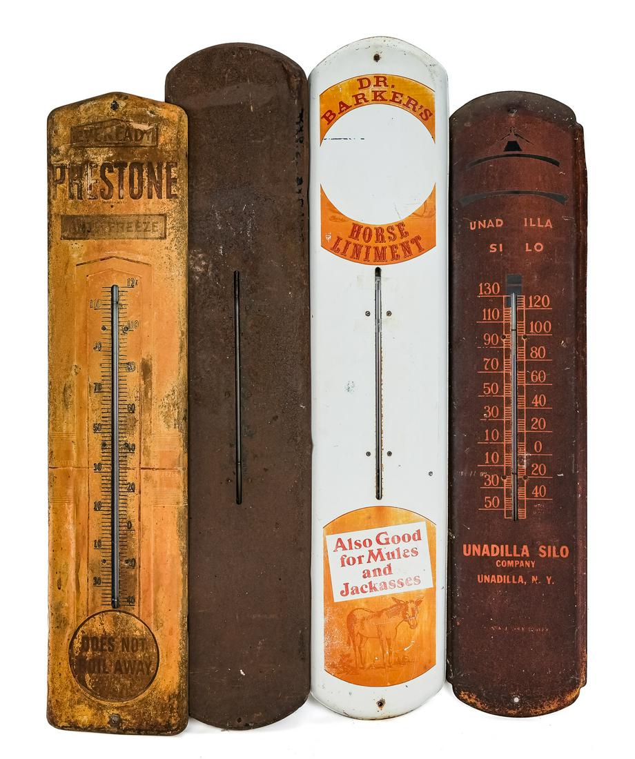 4 Country Store Advertising Thermometers Auction