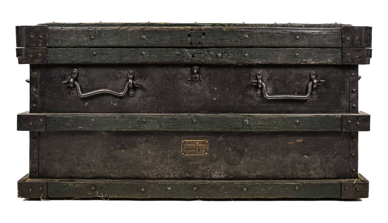 Vanderman - Bound Iron Railroad Trunk Auction